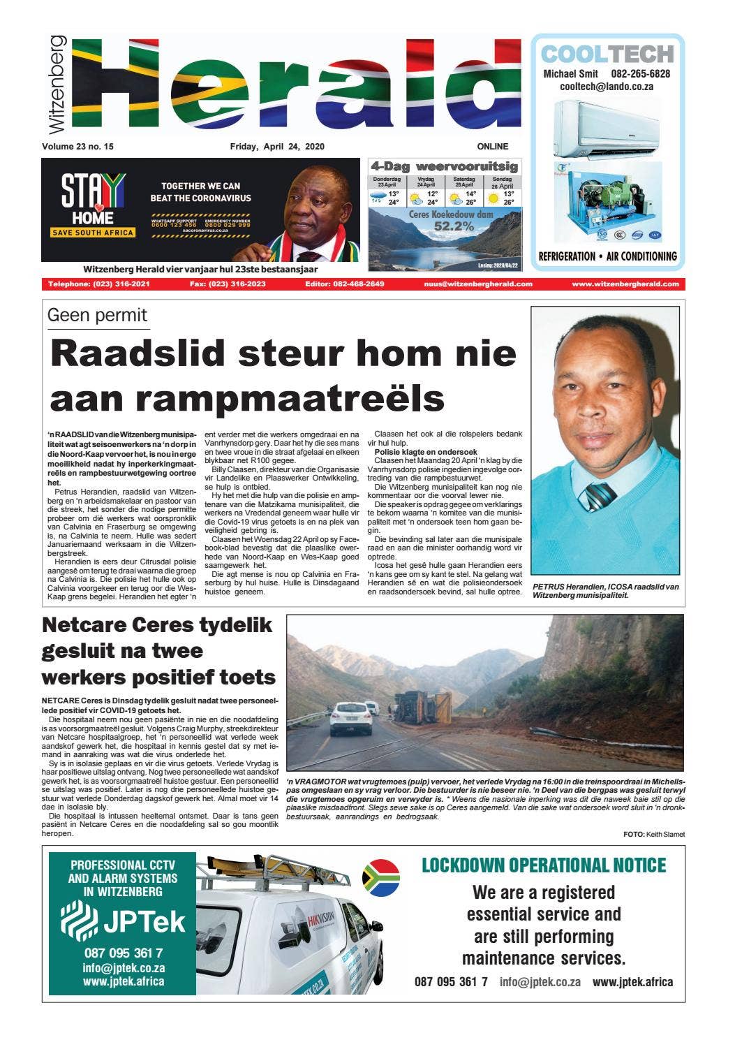 Witzenberg Herald Vol 23 no.15 (Online no.4) by Witzenberg Herald - Issuu