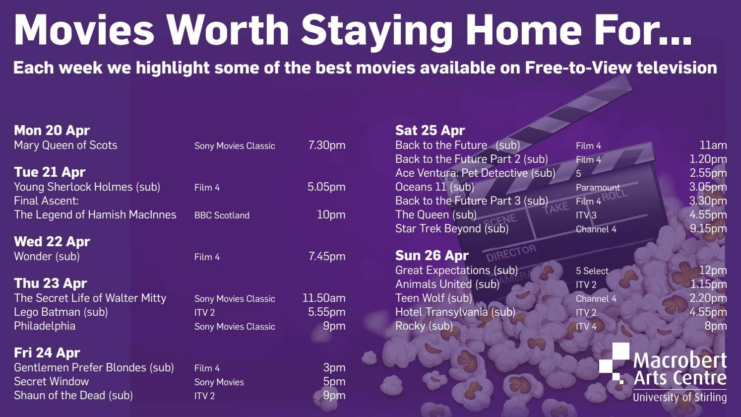 Movies Worth Staying Home For... by Macrobert Arts Centre - Issuu