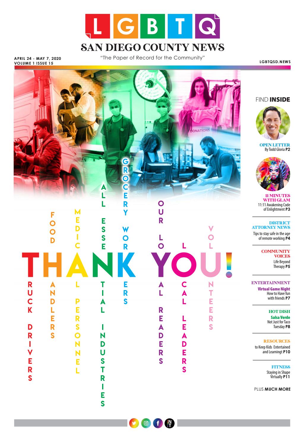 LGBTQ San Diego County News April 24 volume 1 Issue 15 by Lgbtqsdnews ...