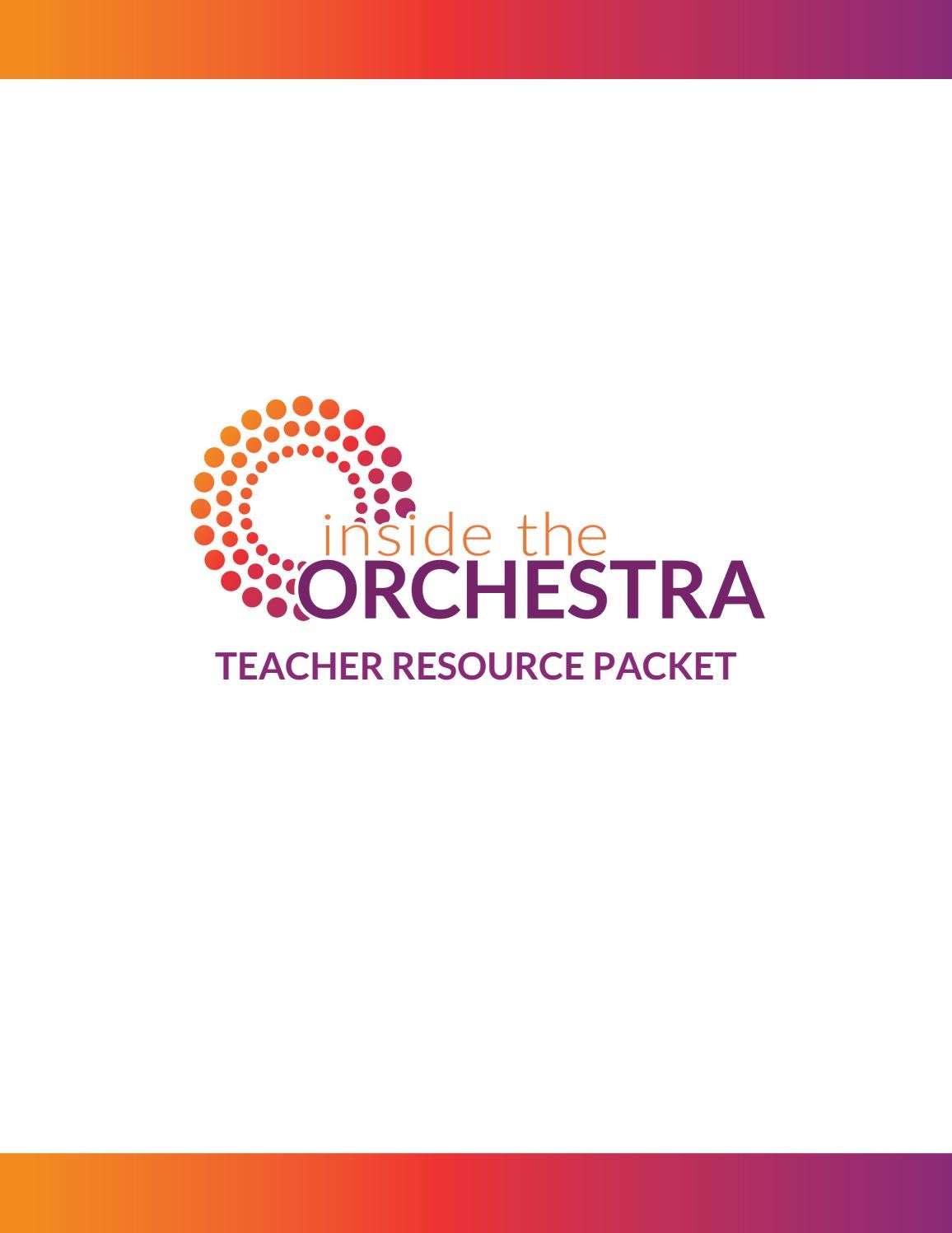Teacher Activity Resource Packet by Inside the Orchestra - Issuu