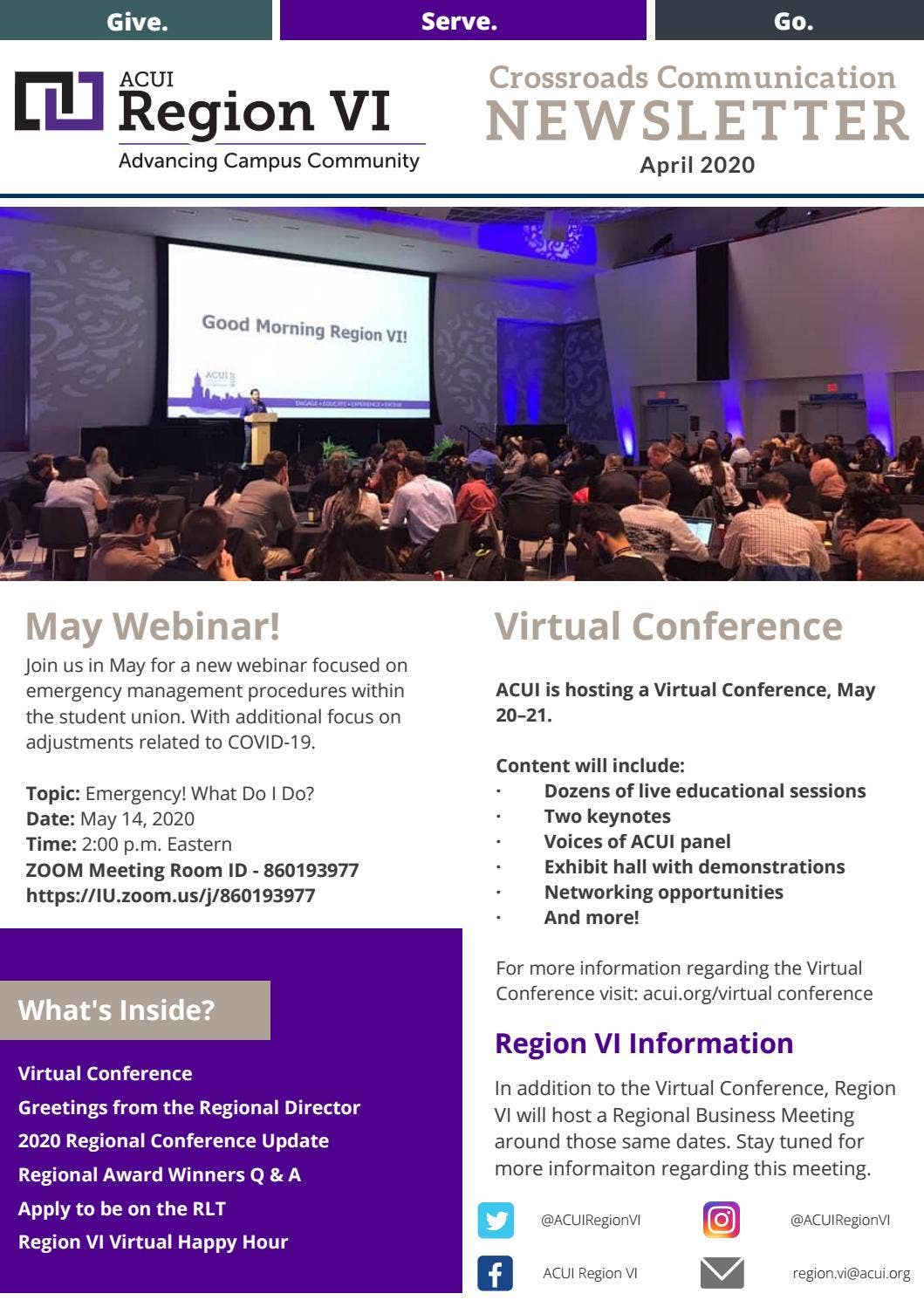 ACUI Region VI April 2020 by ACUI Region VI - Issuu