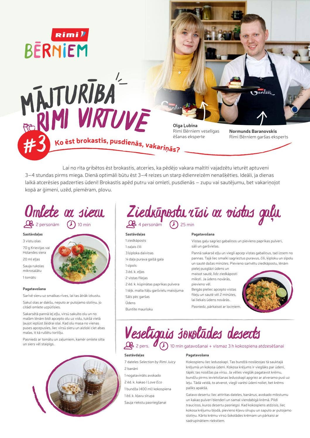 Mājturība skolēniem: 3 ēdienreižu receptes by Rimi - Issuu