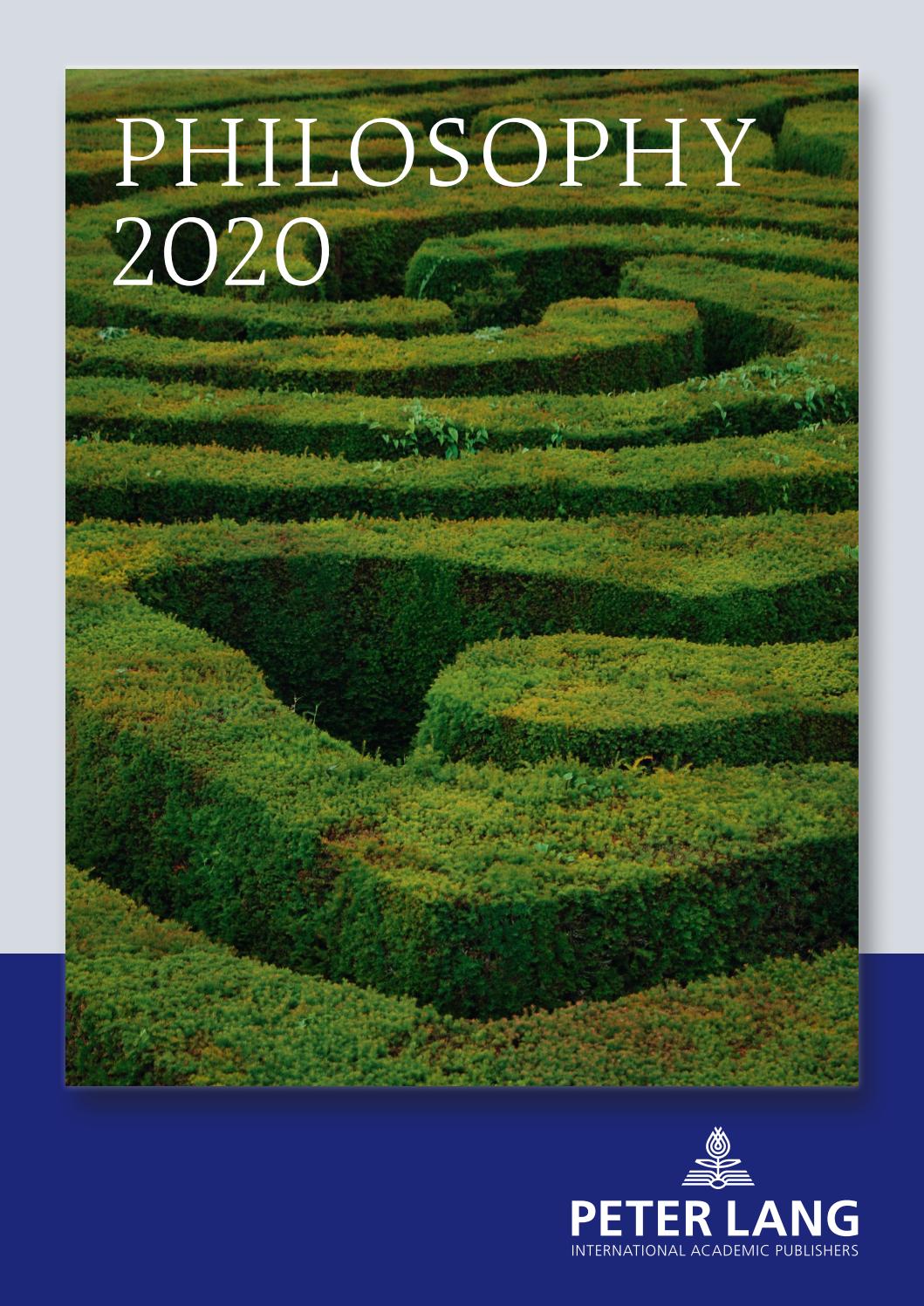 Peter Lang Philosophy Catalog 2020 by Peter Lang Publishing Group - Issuu