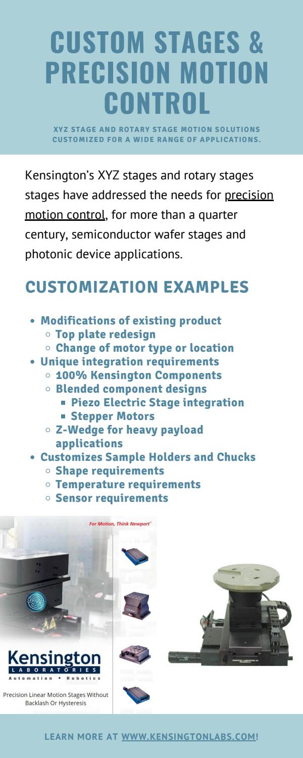 Custom Stages & Precision Motion Control by Kensington Labs - Issuu