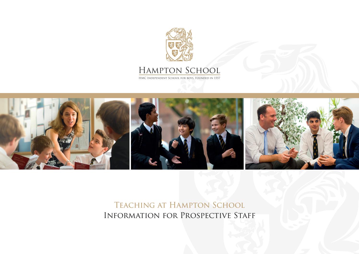 Teaching at Hampton - Information for Prospective Staff by ...