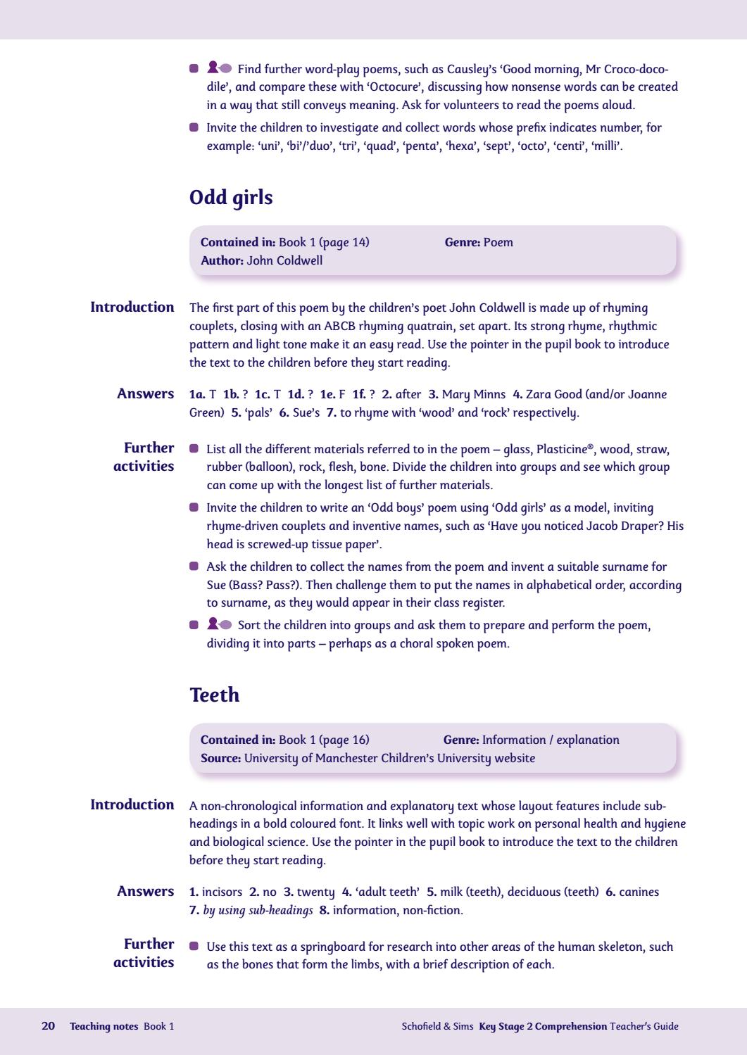 Comprehension Worksheets Ks2 With Answers