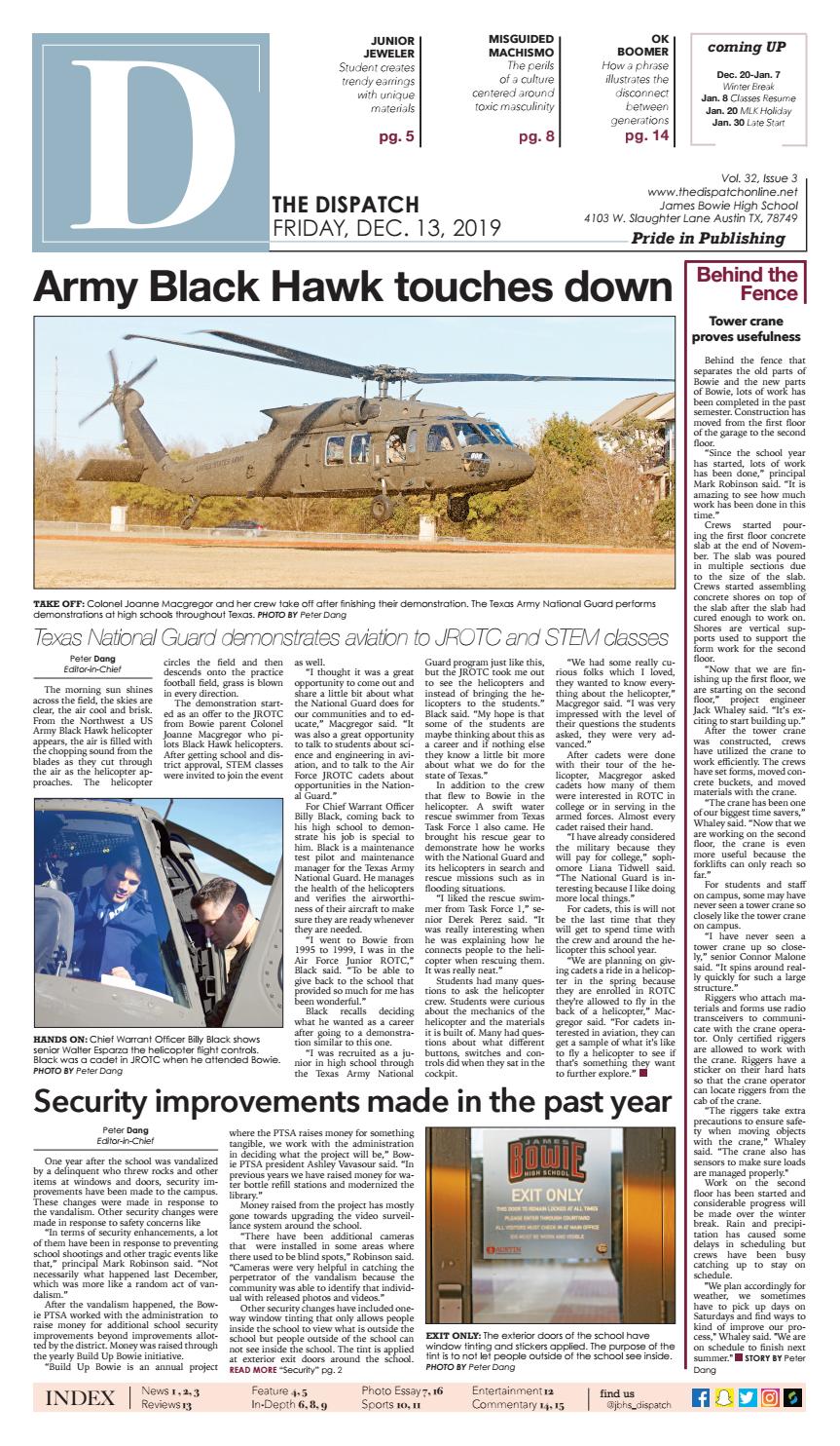 The Dispatch, Vol. 32, Issue #3, 12.13.19 by The Dispatch - Issuu