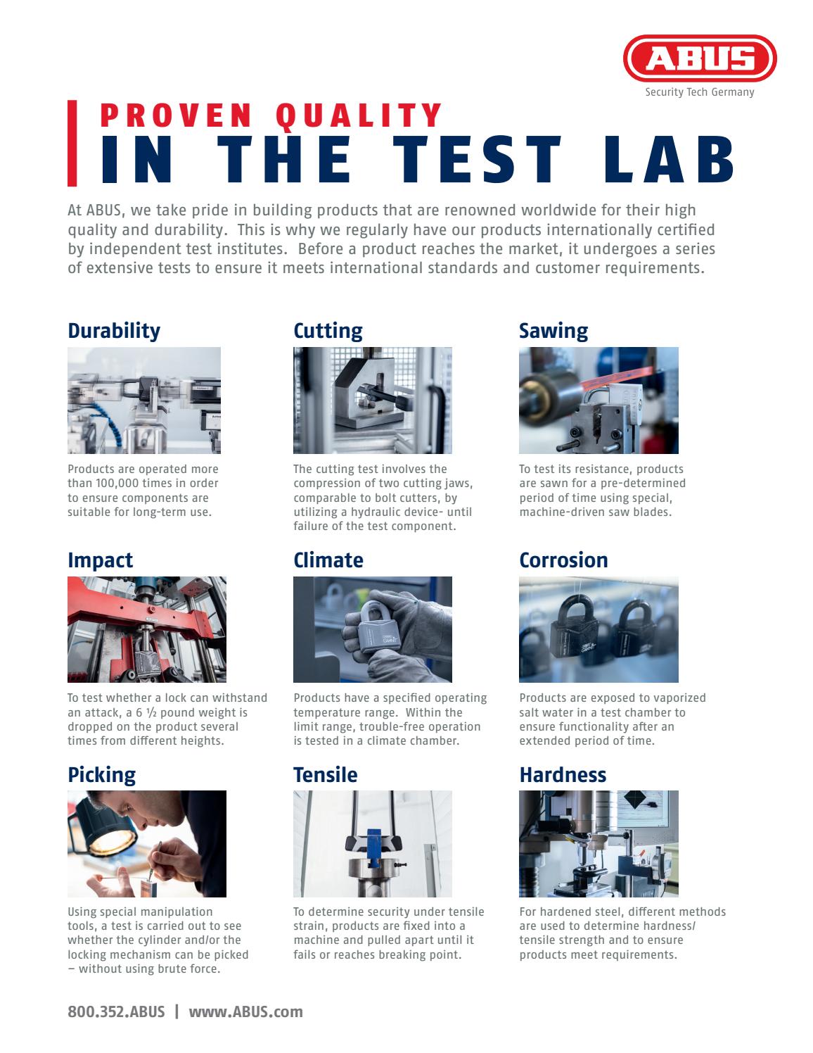 ABUS Proven Quality in the Lab by Ram Tool Construction Supply Co. - Issuu