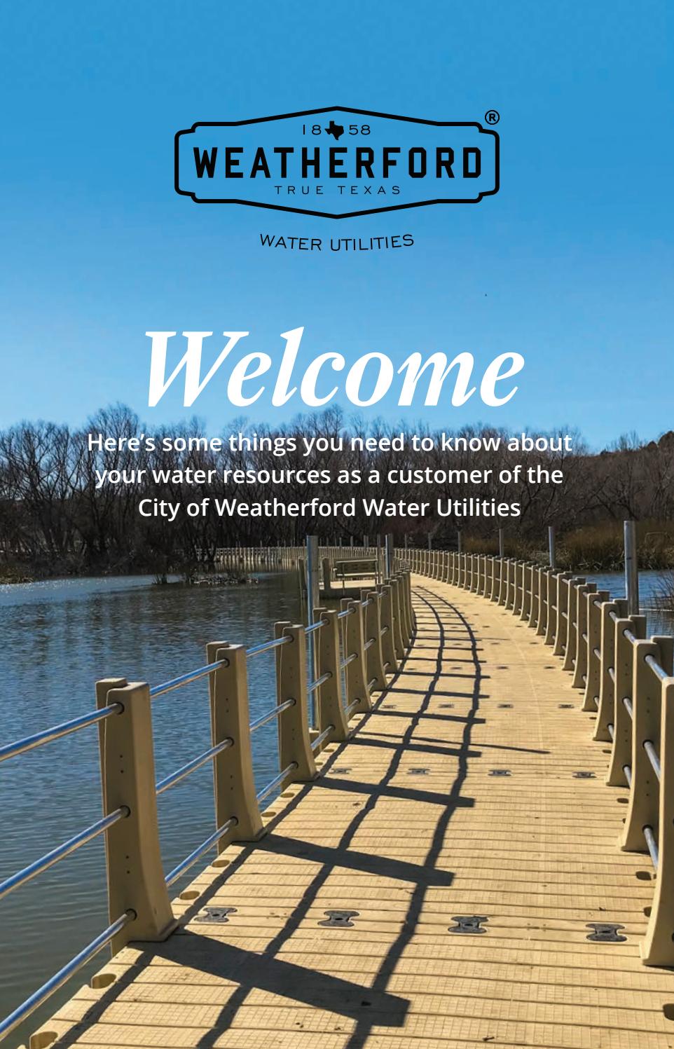 Water Utilities Welcome/Information Booklet by City of Weatherford - Issuu