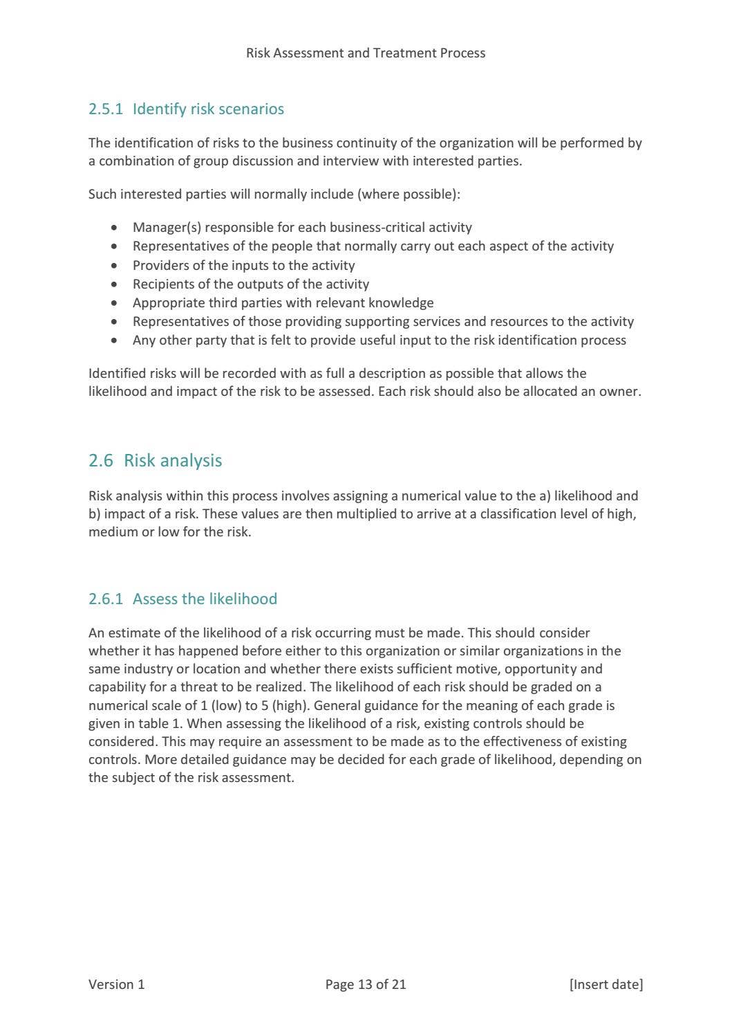 BCMS-DOC-08-3 Risk Assessment and Treatment Process by CertiKit Limited ...