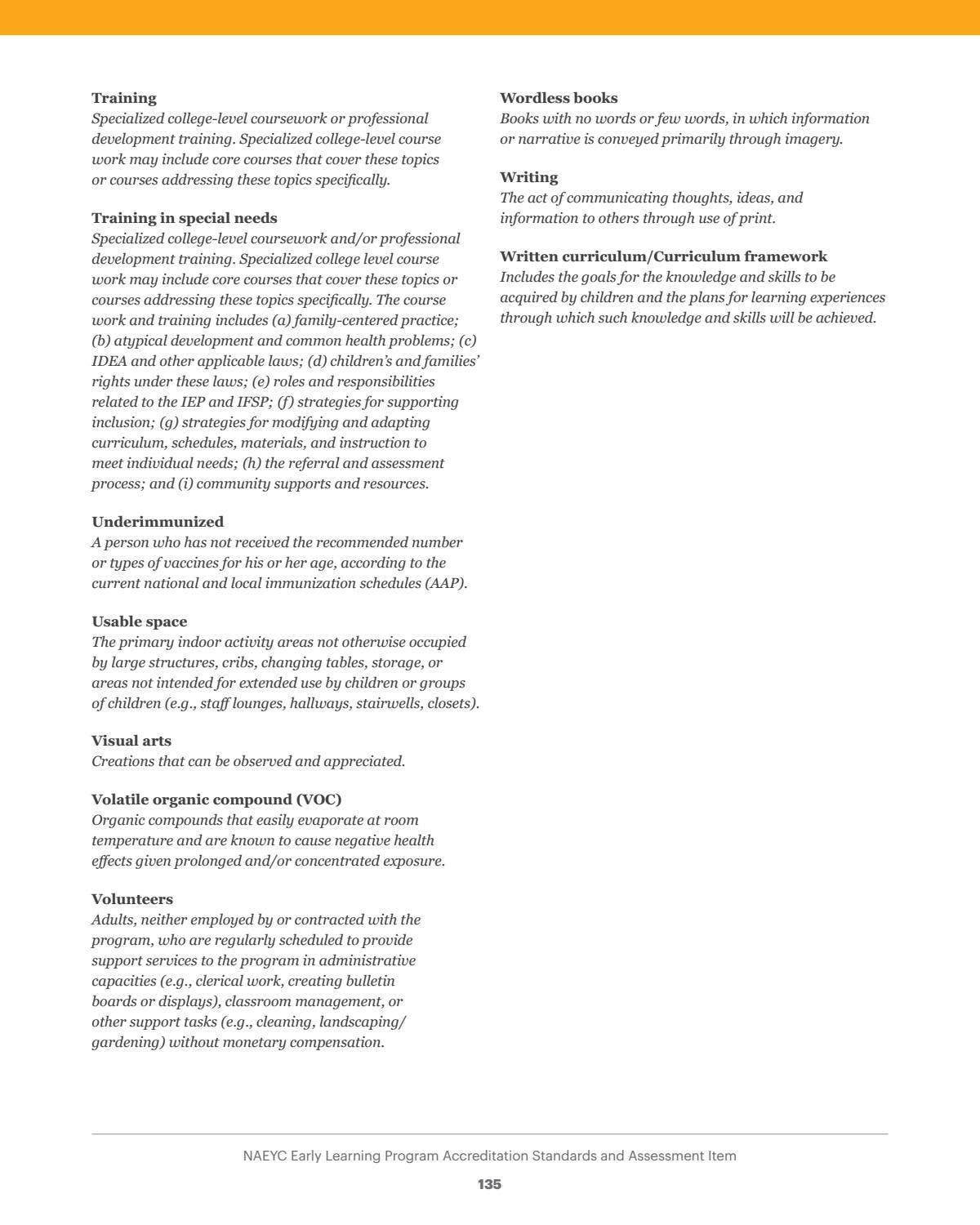 NAEYC Early Learning Program Accreditation Standards and Assessment ...