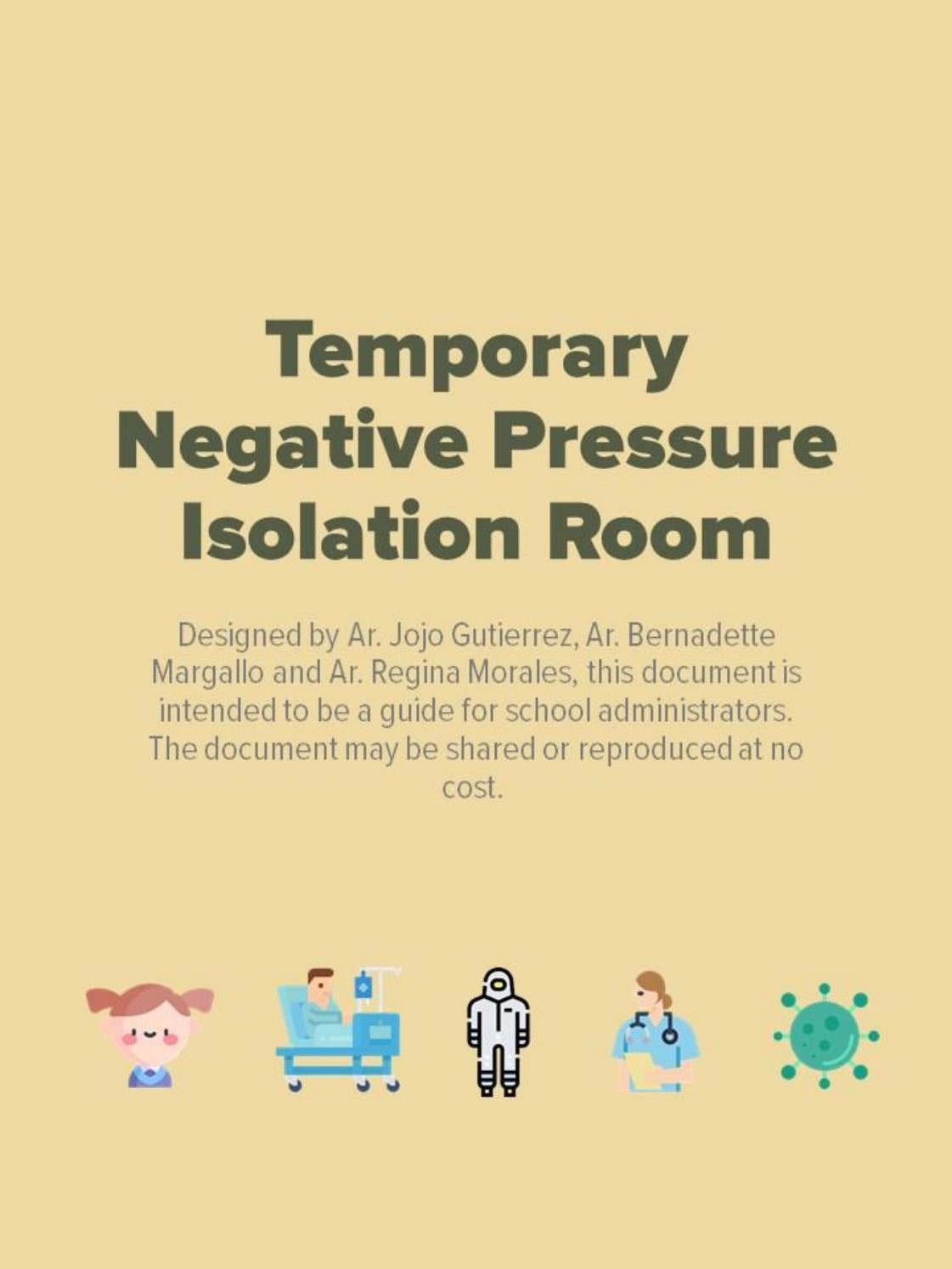 Temporary Negative Isolation Room by Jojo Yujuico Gutierrez - Issuu