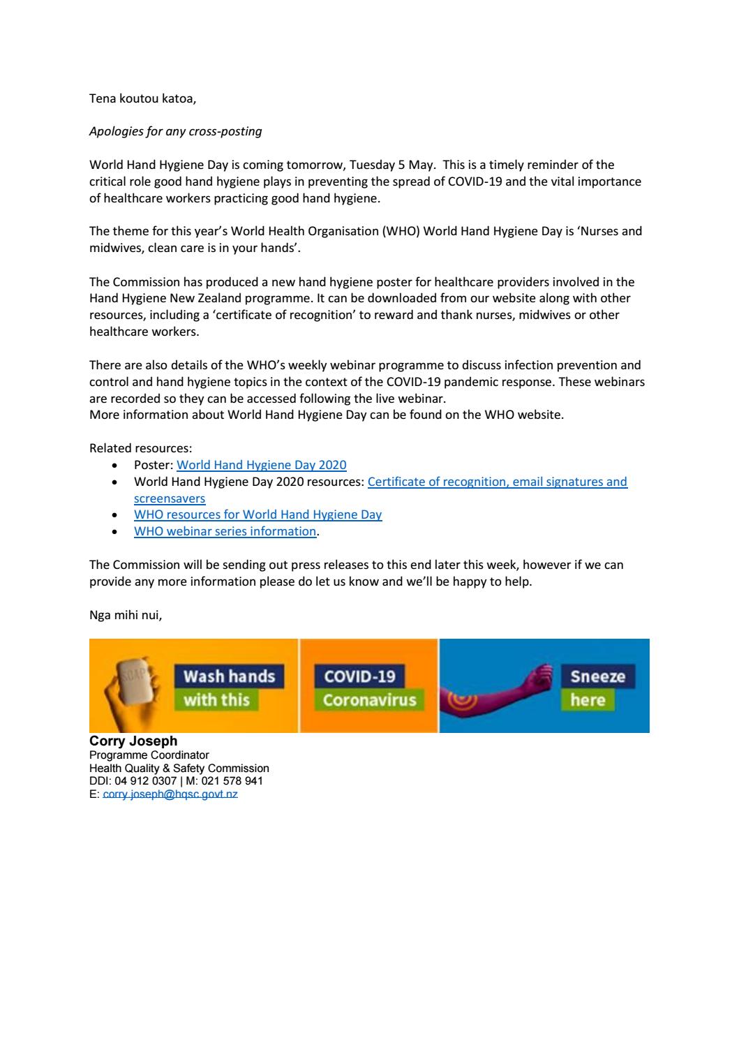 Commission resources for World Hand Hygiene Day by WBOP PHO - Issuu