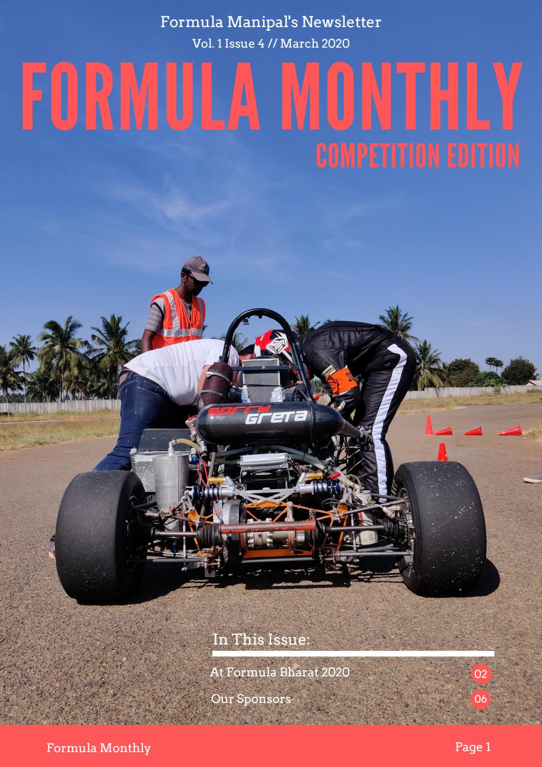 Formula Monthly March 2020 by Formula Manipal - Issuu