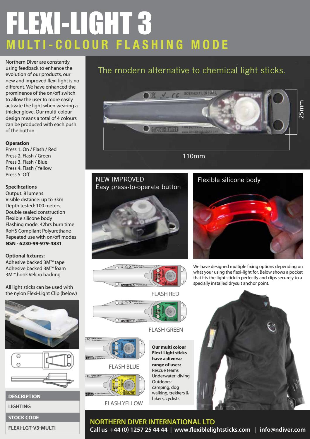 V3 Multi-Colour Flexi-Light Sticks by Northern Diver by Northern Diver ...
