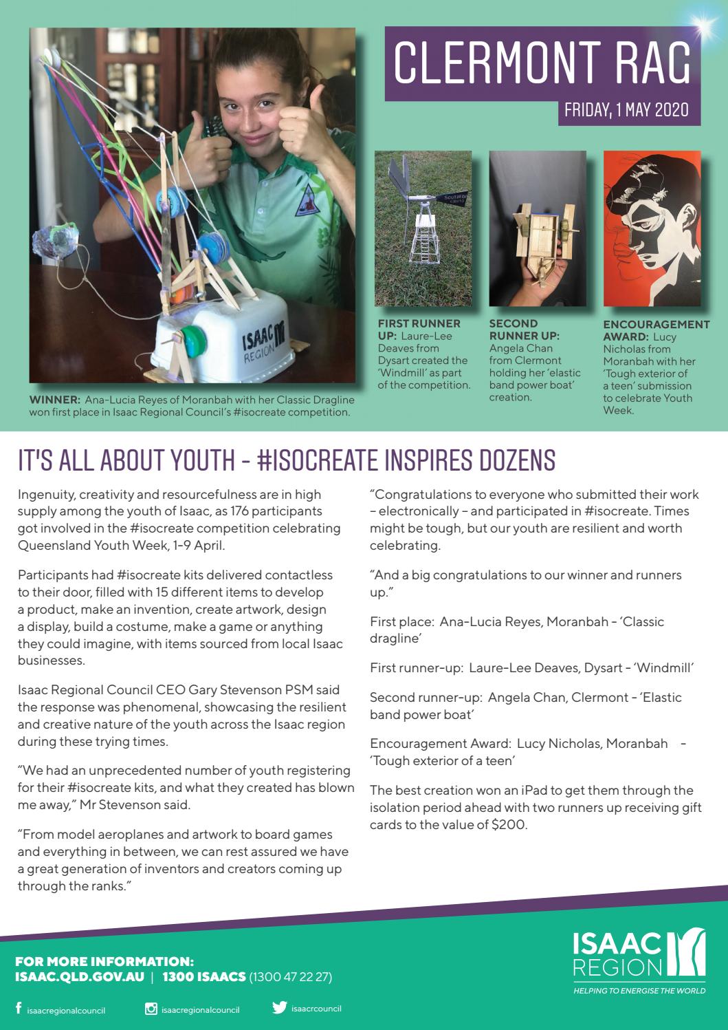 Clermont Rag 01 may 2020 by Isaac Regional Council - Issuu