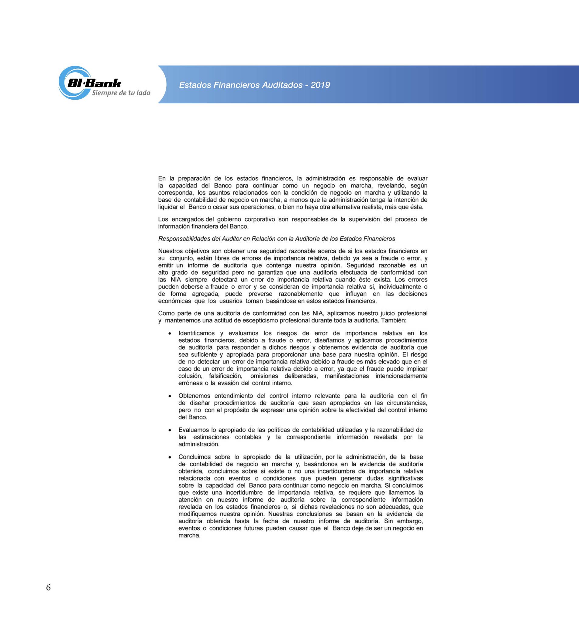 Estados Financieros Bibank 2019 by Corporación BI - Issuu