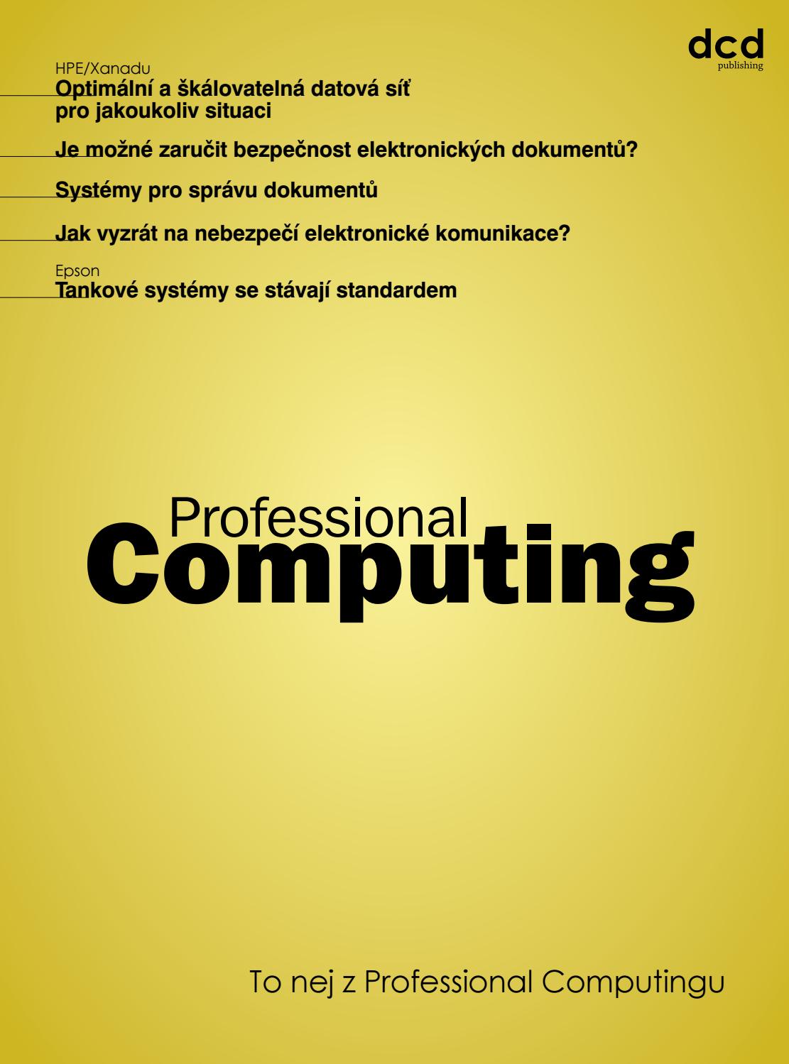 Professional Computing (4/2020) by DCD Publishing s.r.o. - Issuu