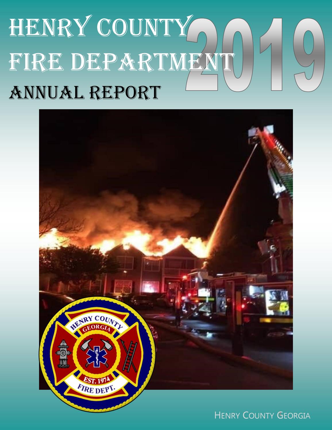 2019 Henry County Fire Department Annual Report by Henry County ...