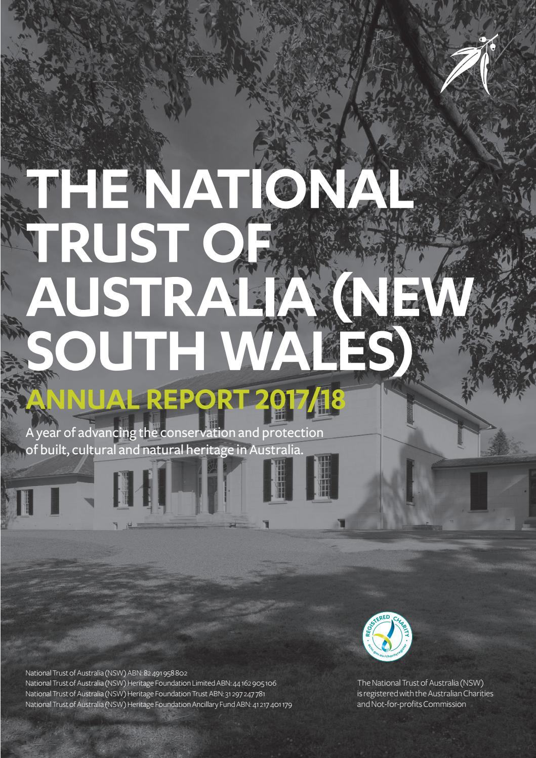 National Trust of Australia (NSW) - Annual Report 2017/18 by The ...