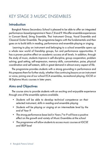 Key Stage 3 Music Ensemble Handbook by Bangkok Patana School - Issuu