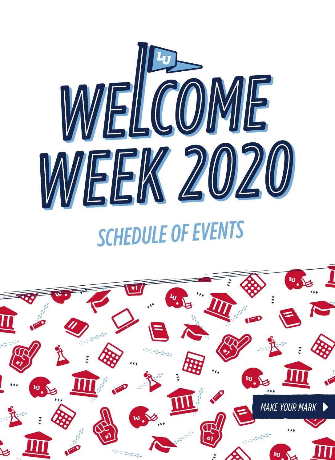 139261_Welcome Week Schedule (Fall 2020 - Version 1) by Liberty ...