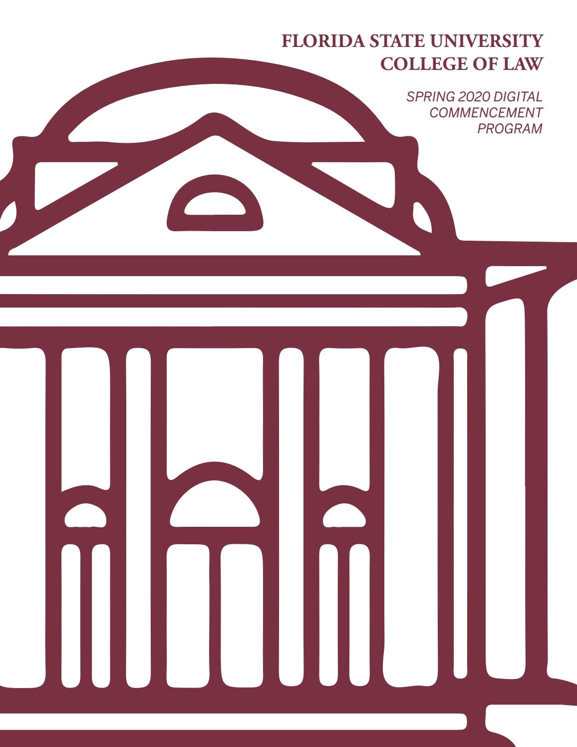 FSU Law Spring 2020 Digital Commencement Program by Florida State ...