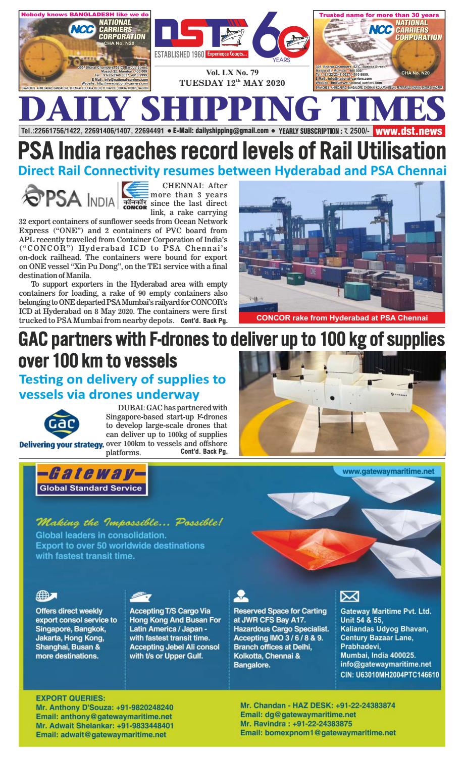 12-05-2020 by Daily Shipping Times - Issuu