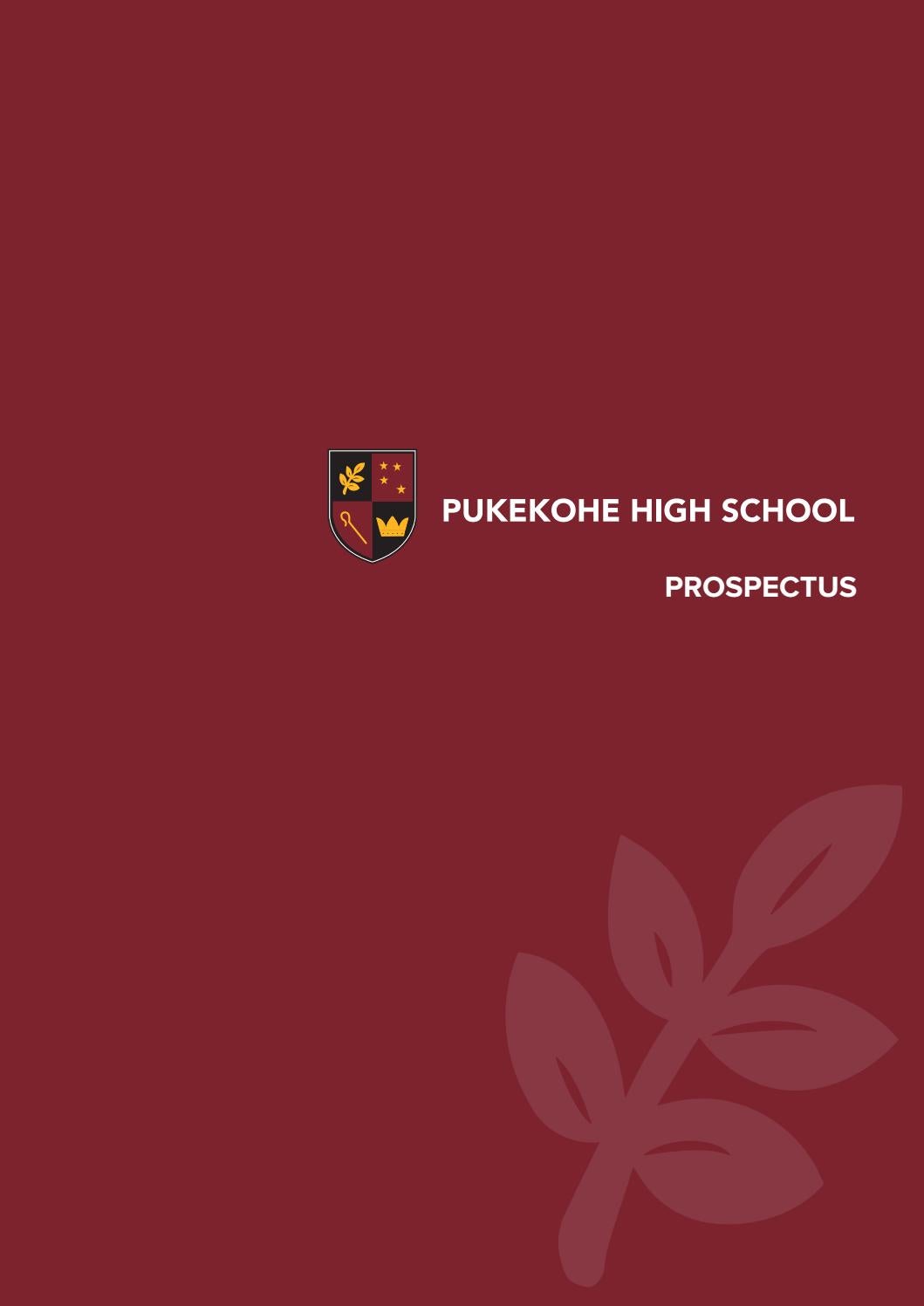Pukekohe High School - Prospectus 2020 by alpinegroup - Issuu