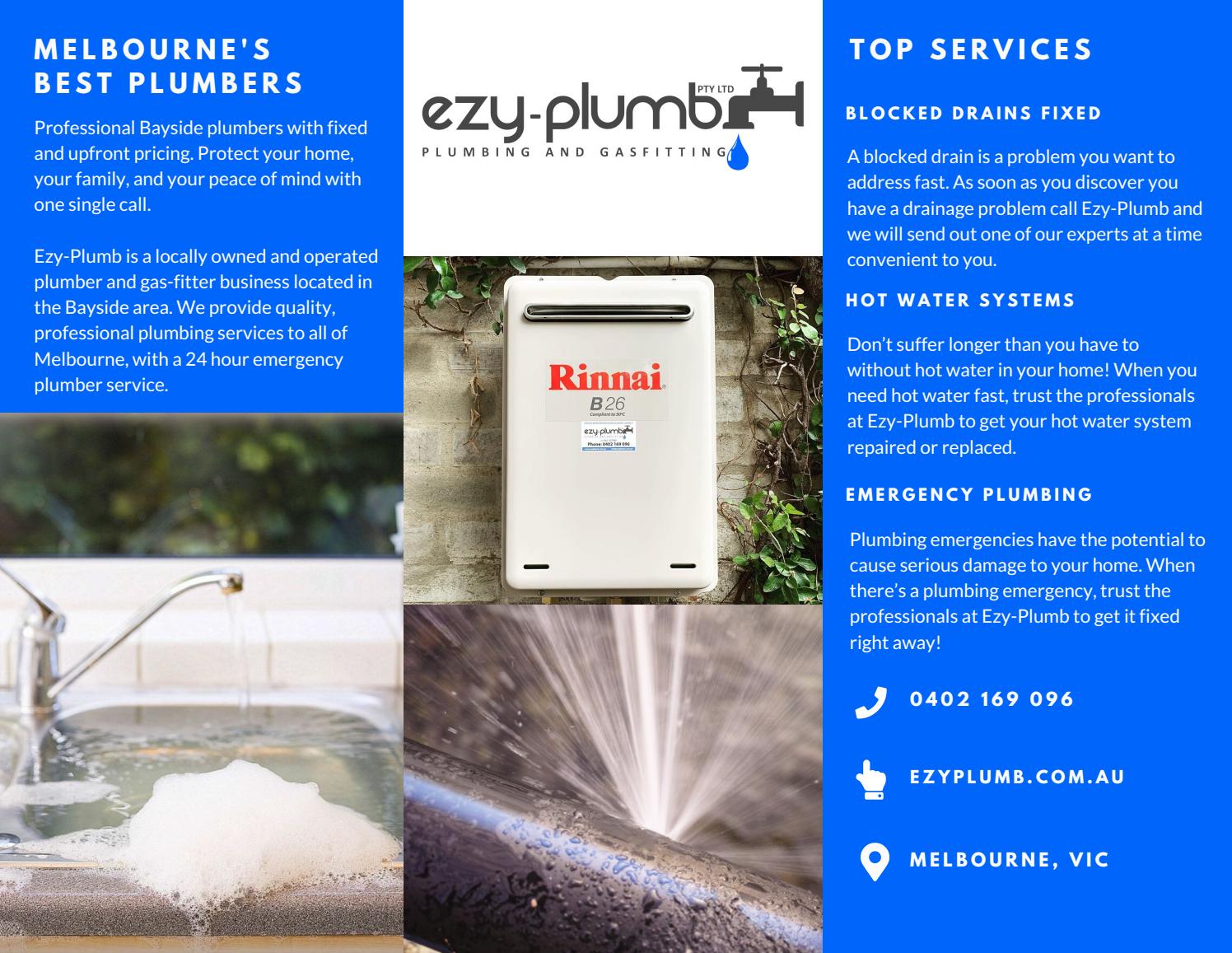Ezy-Plumb Brochure by Search Frog Local Directory - Issuu
