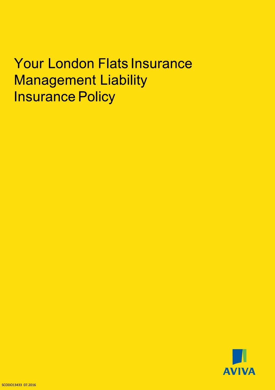 Residentsline - Aviva Directors and Officers Liability Insurance Policy ...