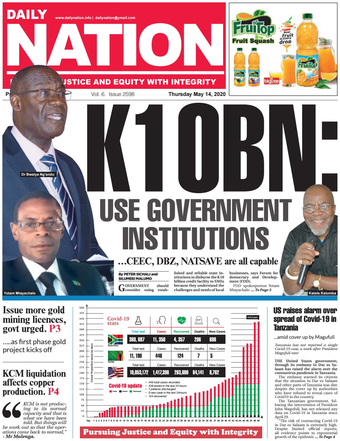 DAILY NATION Thursday May 14, 2020 by dailynation - Issuu