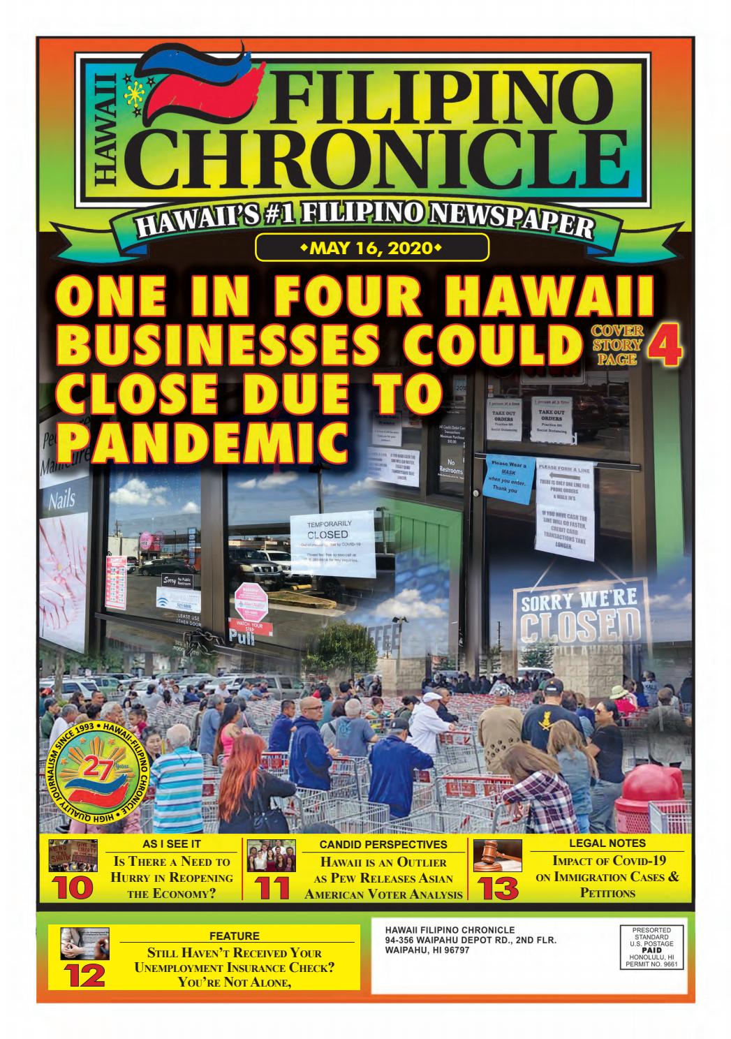 Hawaii Filipino Chronicle - May 16, 2020 by Hawaii Filipino Chronicle ...