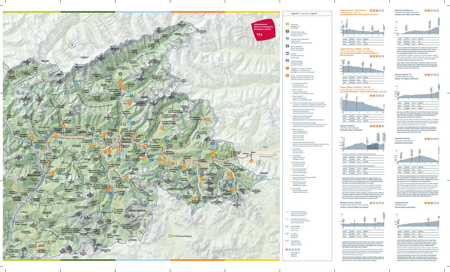 Fahrradroute Pustertal | Persorso ciclabile Val Pusteria | Pustertal ...
