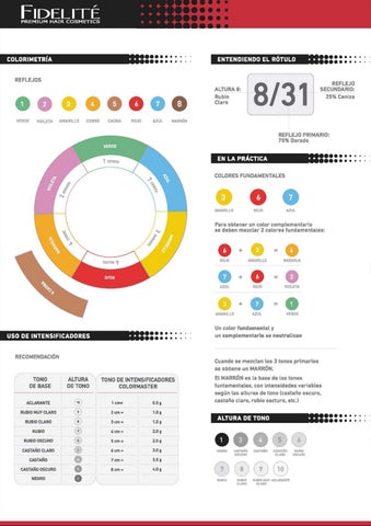 CARTA DE COLORES - COLORMASTER BY FIDELITE by Fidelité Premium Hair ...