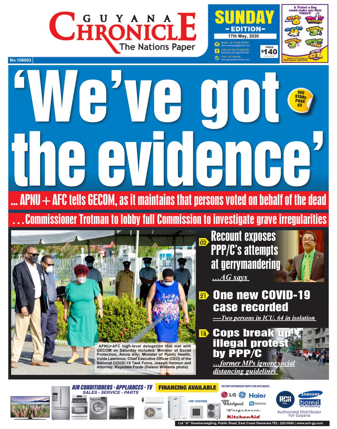 Guyana_Chronicle_Epaper_17_05_2020 by Guyana Chronicle - Issuu