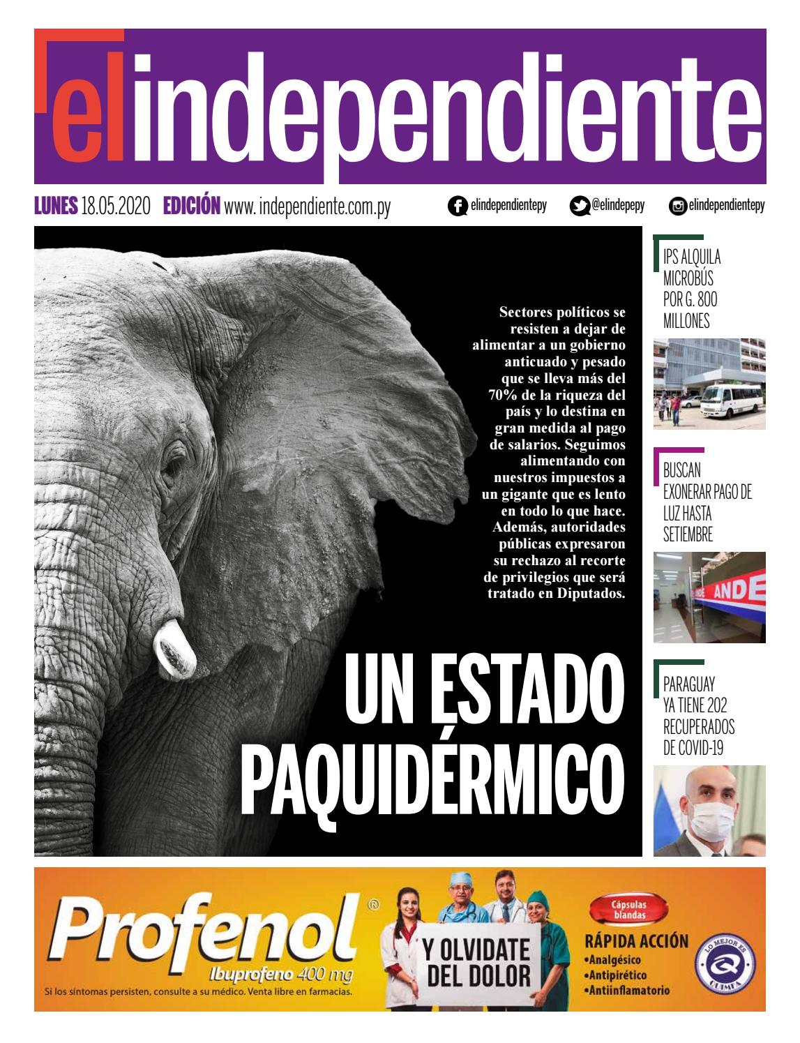 El Independiente Edición 18-05-2020 by Editorial de Negocios S.A. - Issuu