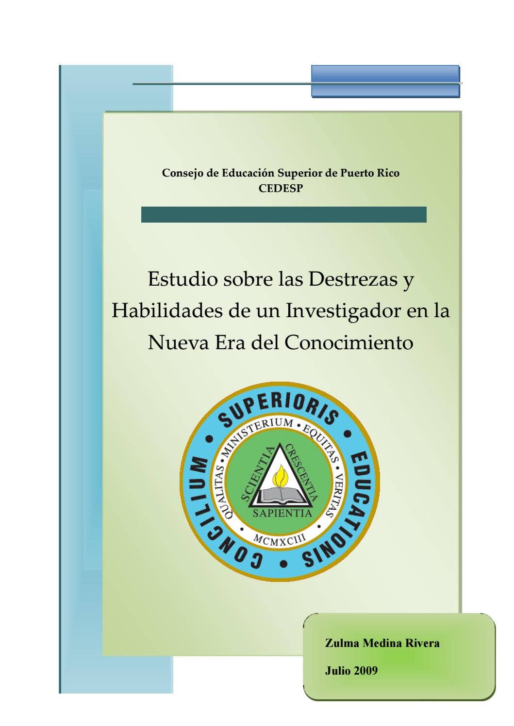 Estudio sobre las Destrezas y Habilidades de un Investigador en la ...