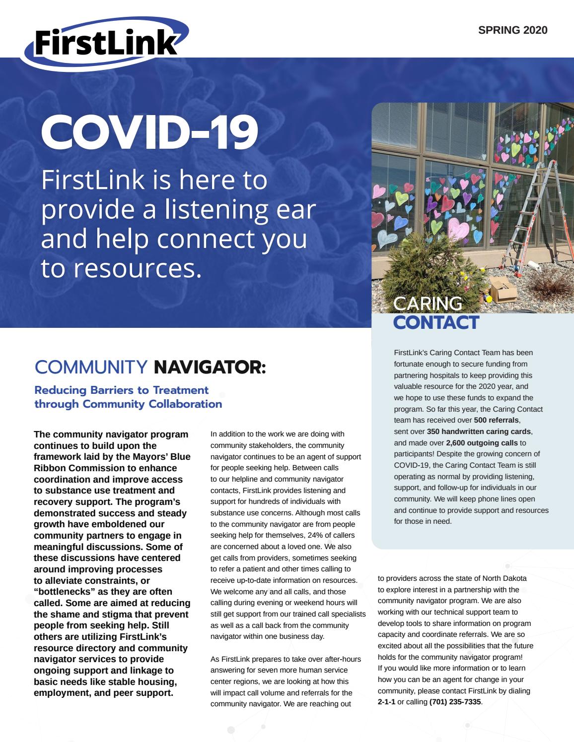FirstLink Newsletter Spring 2020 by Tellwell - Issuu