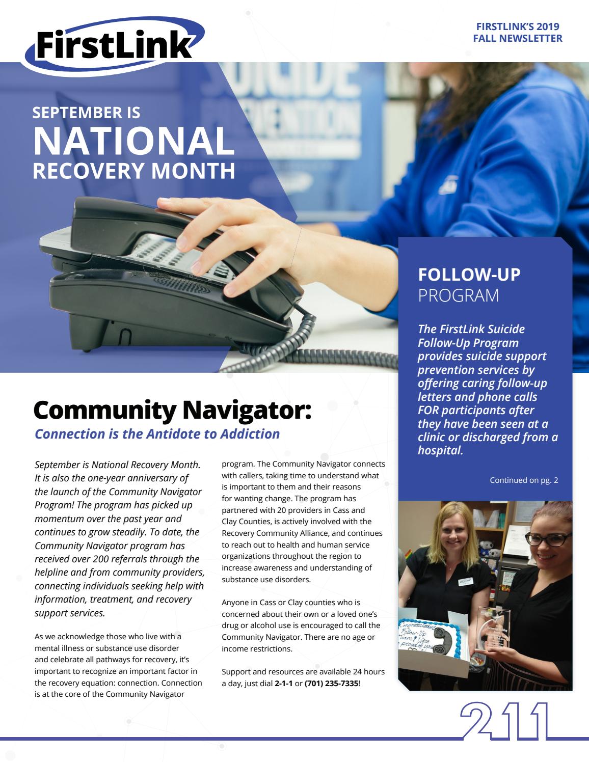 FirstLink Fall 2019 Newsletter by Tellwell - Issuu