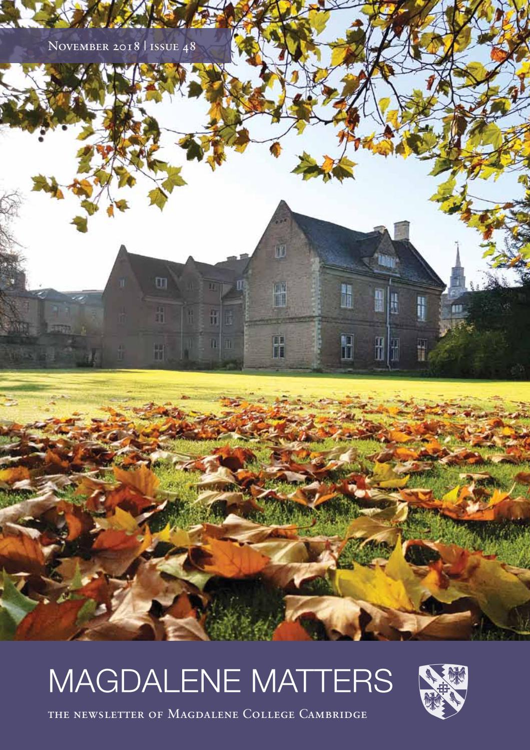 Magdalene Matters: Issue 48 by Magdalene College - Issuu