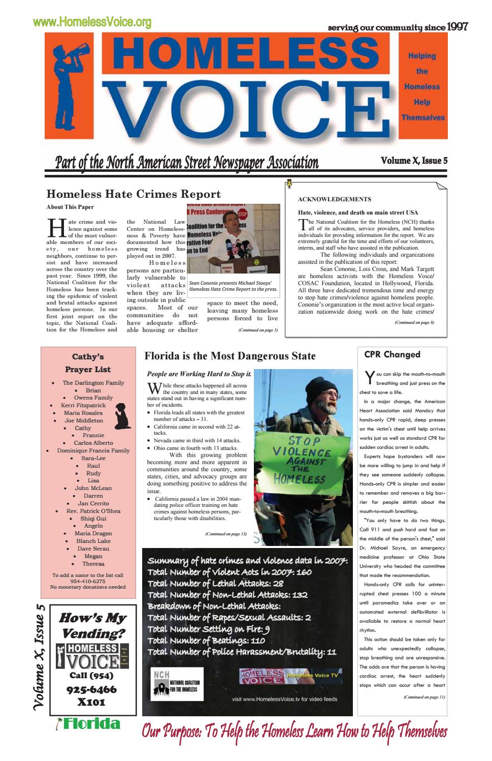 Homeless Voice; Homeless Hate Crimes Report by Homeless Voice - Issuu