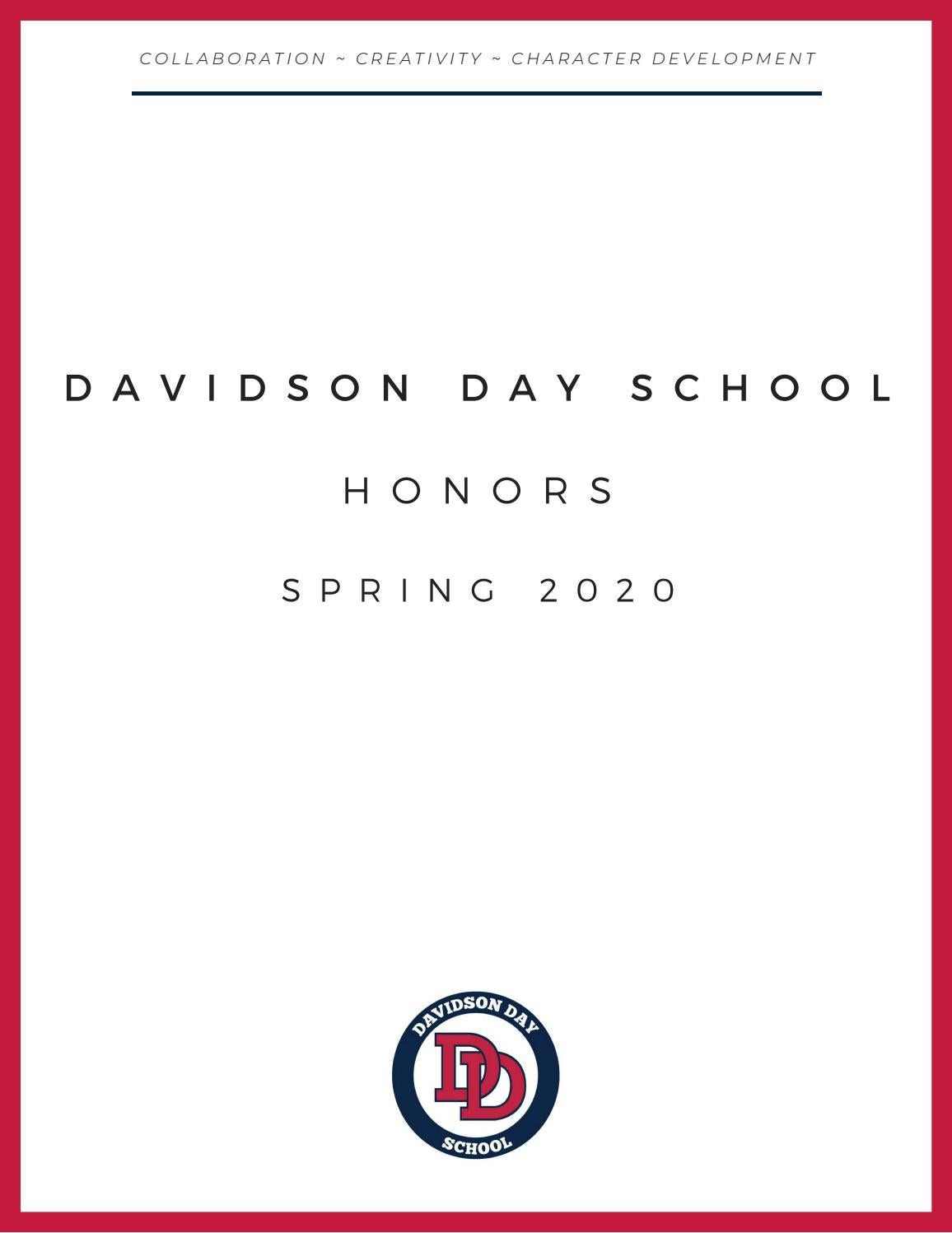 Davidson Day School's Upper School Honors Magazine - May 2020 by ...