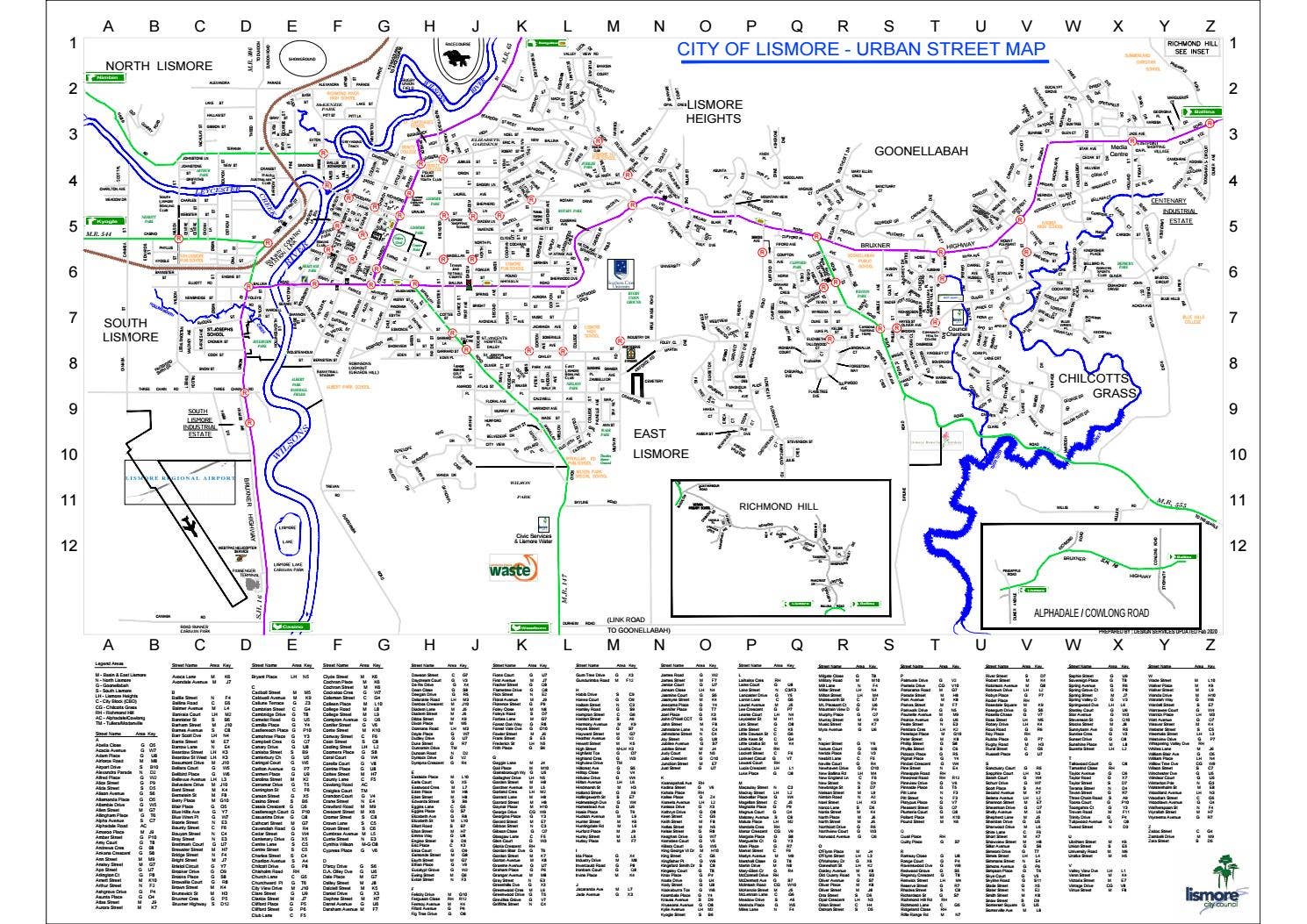 City of Lismore Urban Street Map_updated2020 by Lismore City Council ...