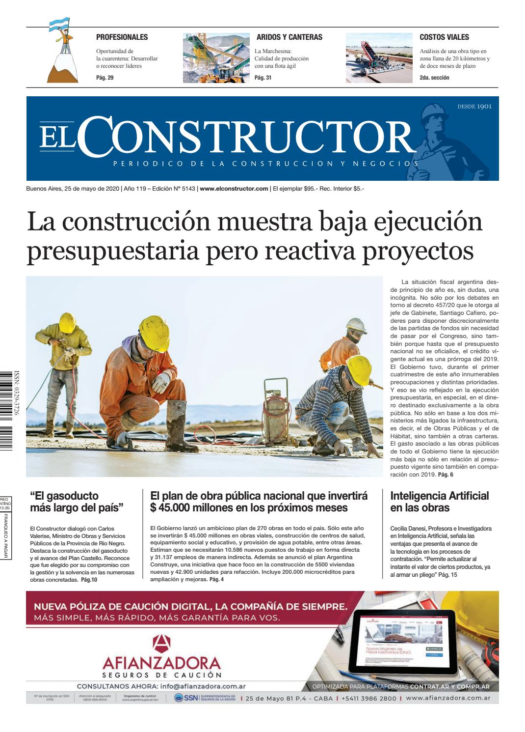 El Constructor 25/05/2020 - Nº 5143 Año 119 by elcoeditores - Issuu