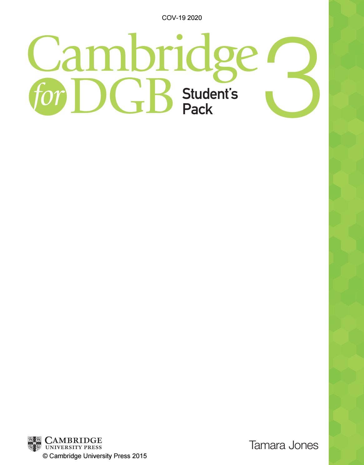 Cambridge for DGB 1ed Student's Pack 3 by Cambridge English - Issuu