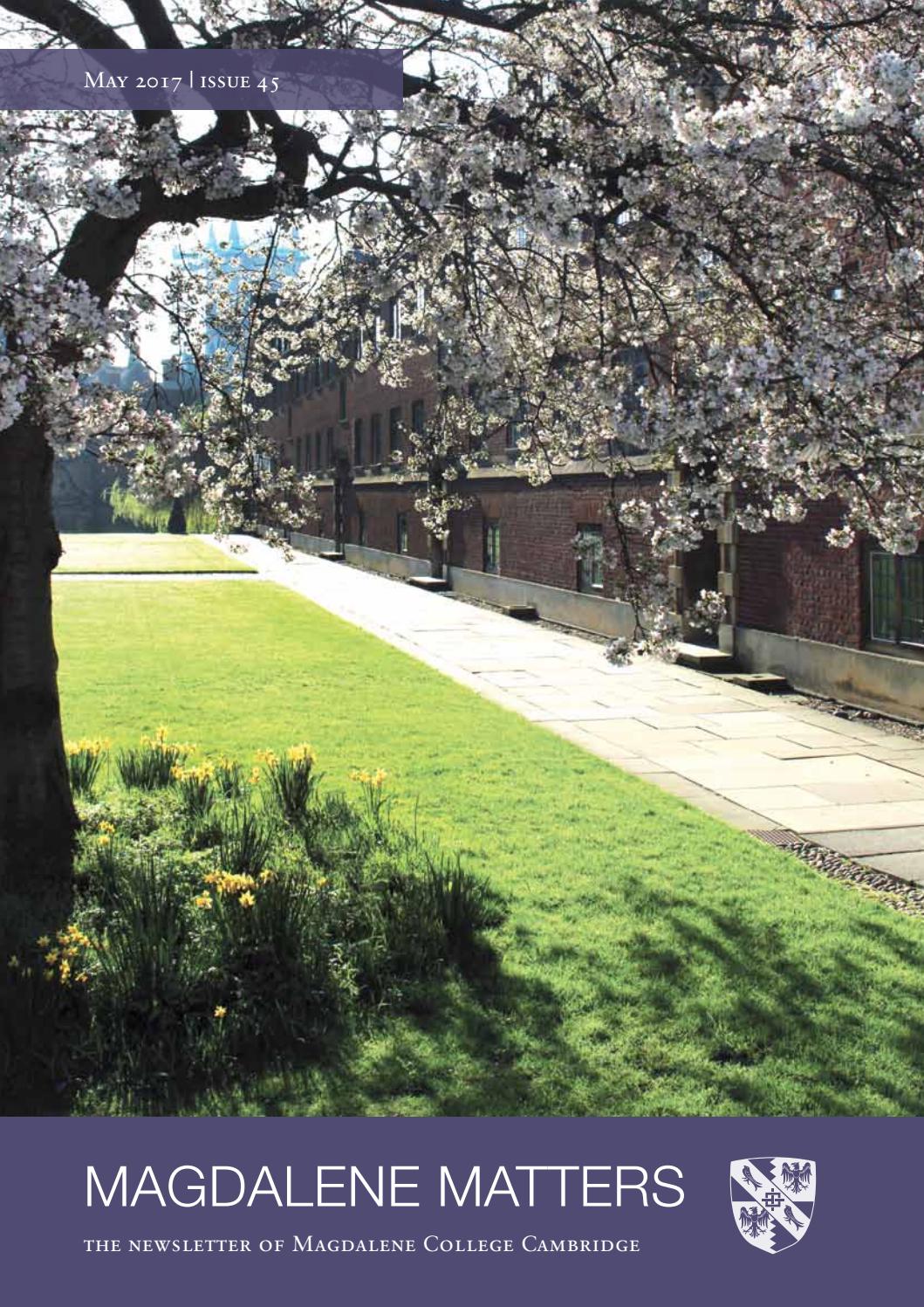 Magdalene Matters: Issue 45 by Magdalene College - Issuu