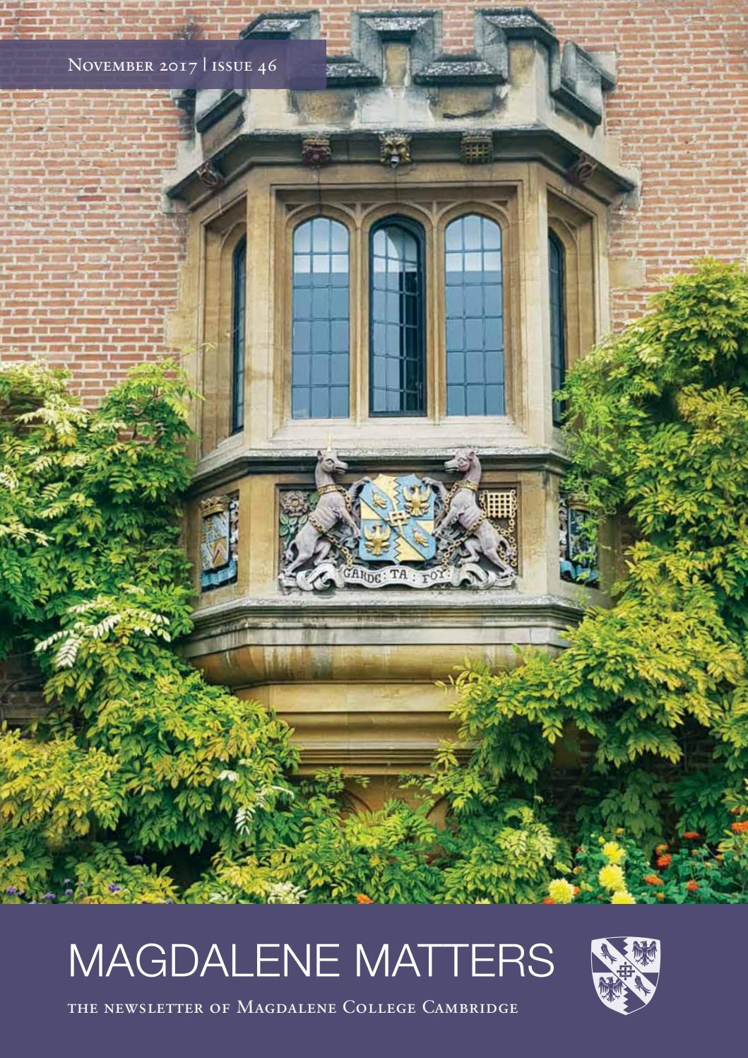 Magdalene Matters: Issue 46 by Magdalene College - Issuu