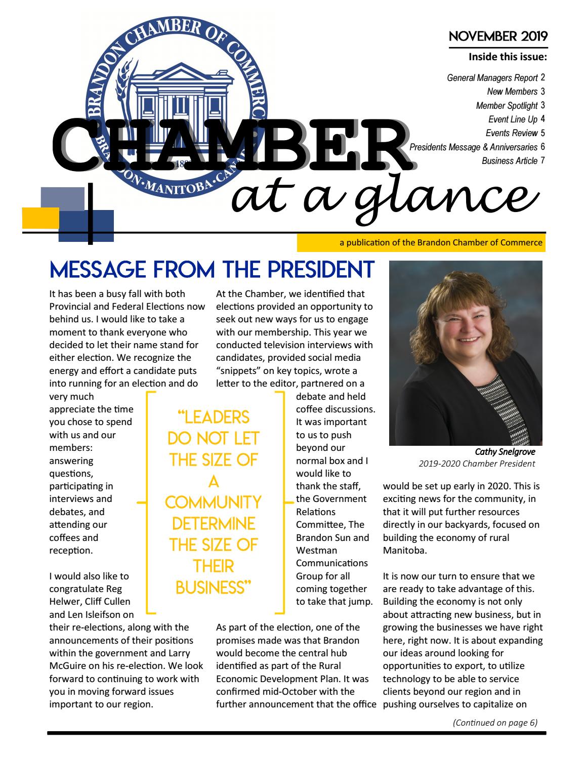 November 2019 by Brandon Chamber of Commerce - Issuu