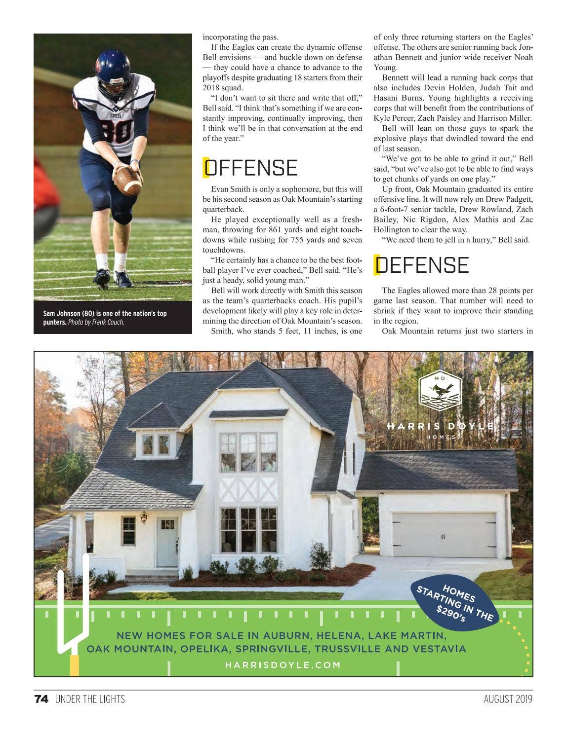 Under the Lights 2019 Prep Football Preview Homewood, Vestavia Hills ...